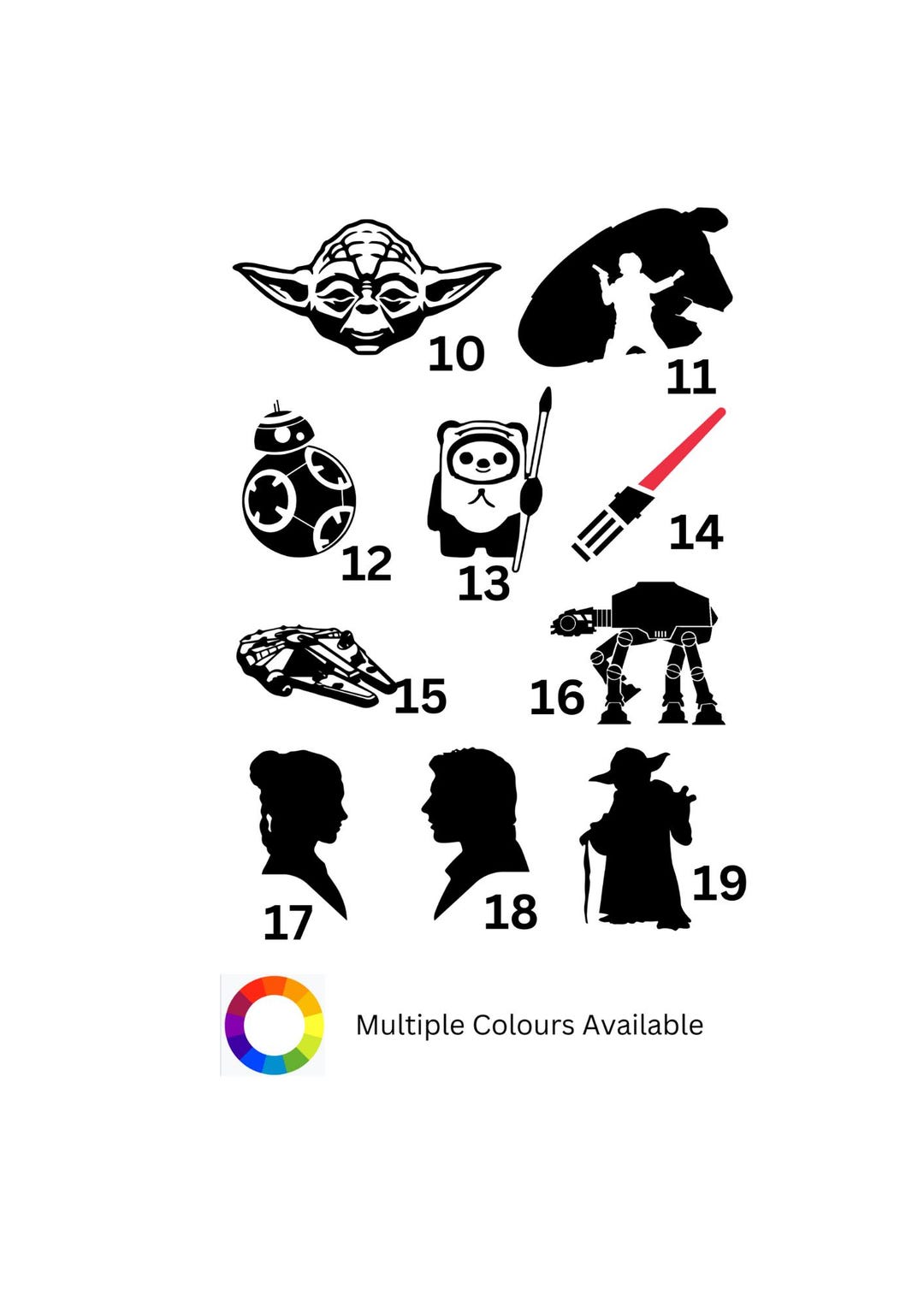 Star Wars Vinyl Decals Stickers for Laptop Car Phone Lunchbox ...
