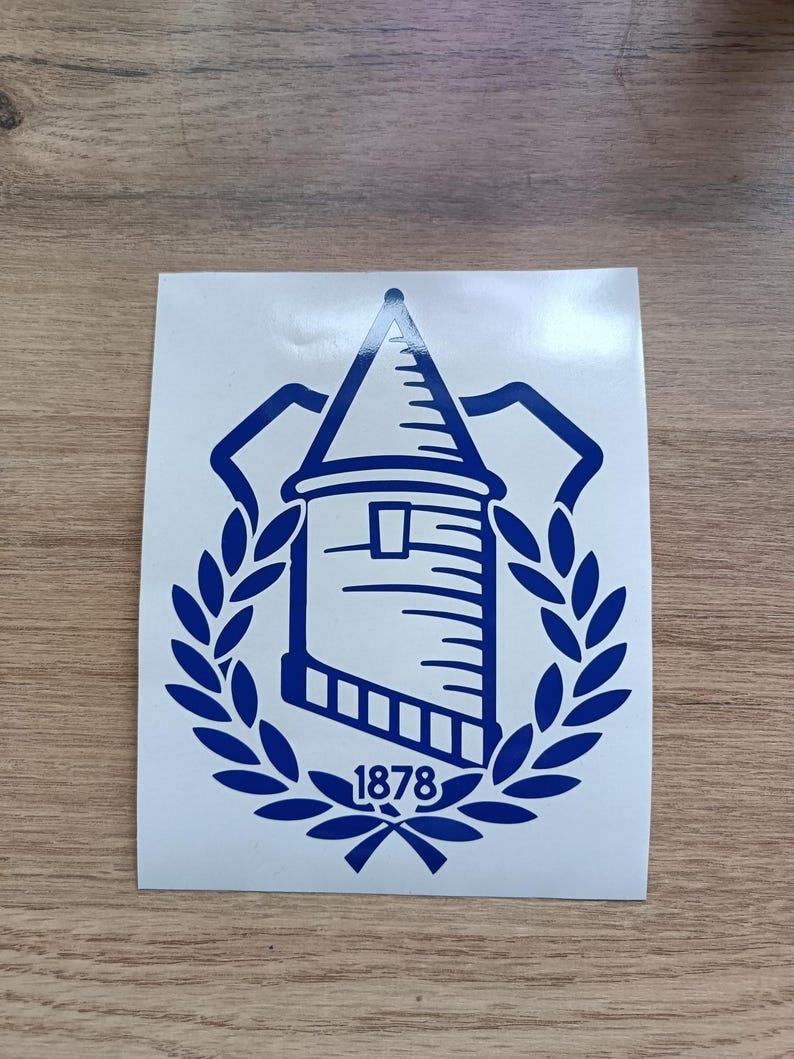 Everton Unofficial Logo Vinyl Decal Sticker Helmet Bumper Car Laptop ...