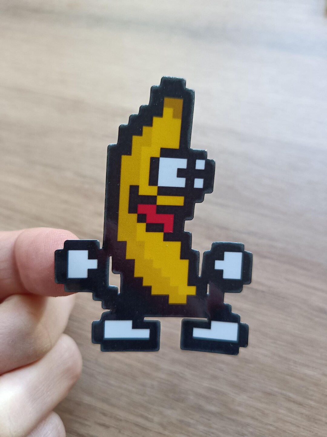 Retro Emoticon Dancing Banana Sticker Funny Vinyl Sticker Laptop ...