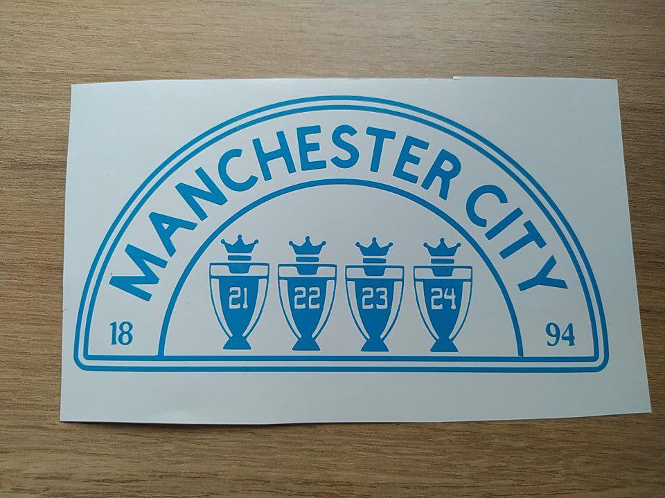 Unofficial Manchester City Logo Vinyl Decal Sticker Helmet Bumper Car ...