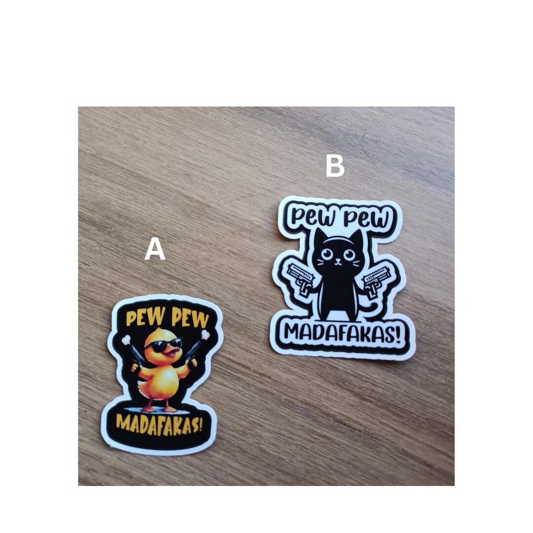 Pew Pew Madafakas Sticker Water Bottle Laptop Phone Car Vinyl Sticker ...