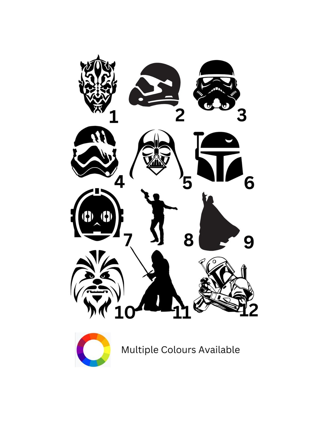 Star Wars Vinyl Decals Stickers for Laptop Car Phone Lunchbox ...