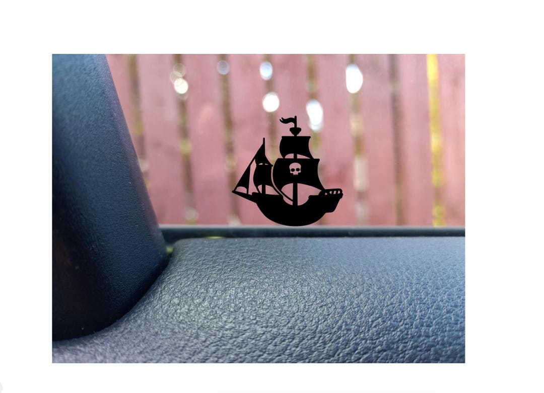 Pirate Ship Easter Egg Decal Small Mini Sticker for Car Windshield ...