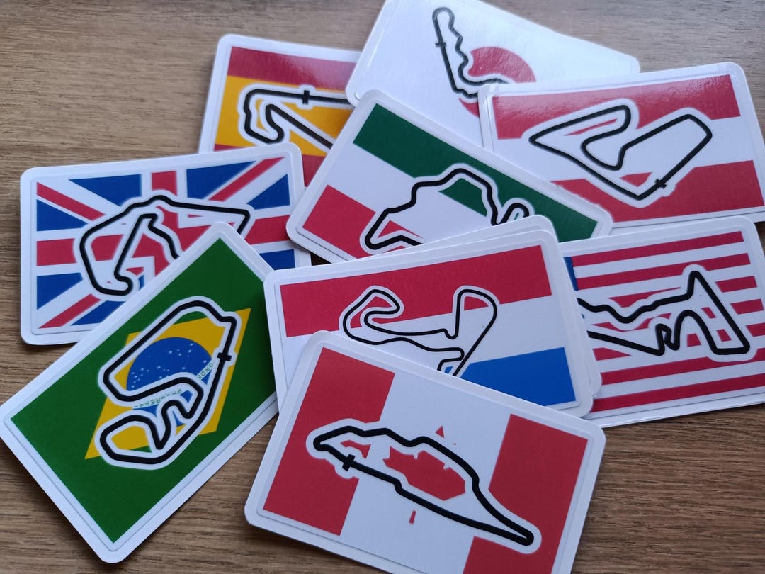 Racing F1 Track Sticker Formula One Car Racing Decor Motorsport Sticker ...