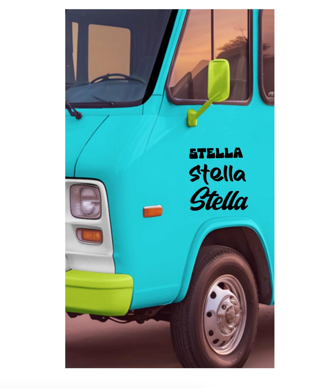 Campervan Name Custom Vinyl Personalized Van Decals Camper Decal RV ...