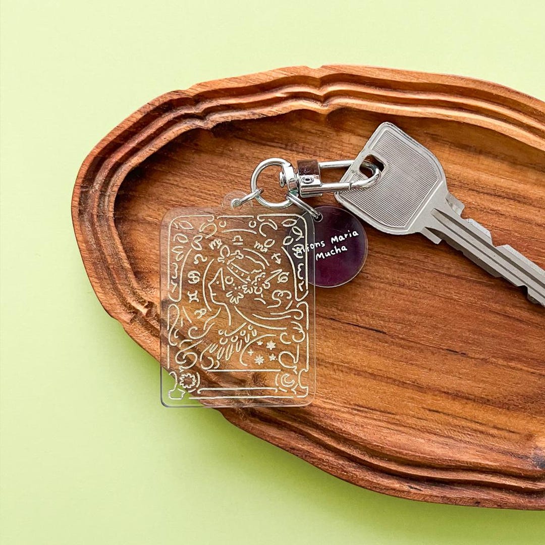 Acrylic Key Ring, Mucha, Masterpiece, Made in Japan - Etsy