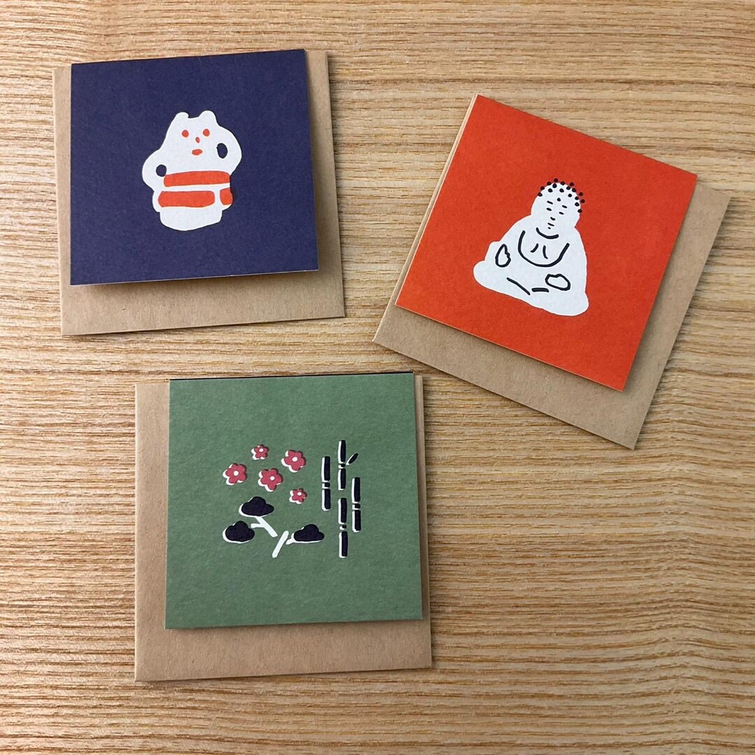 Mini Card Set, Cute Japanese Famous Histroic Site Design, Mini Greeting ...