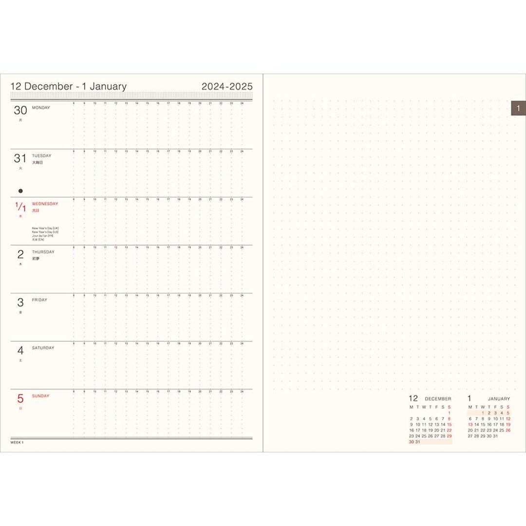 2025 B6 Weekly Planner, Refill, 15months, Horizontal Layout, Matoka ...