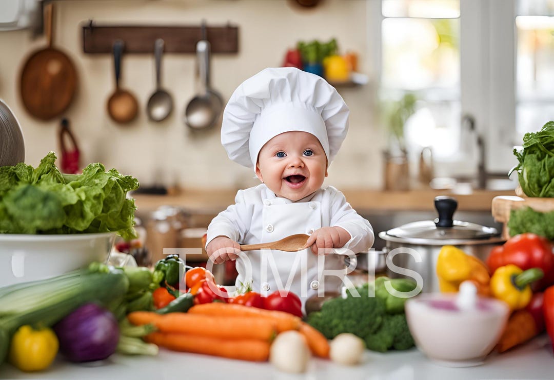 Chef Baby Digital Backdrop, Cooking, Photoshop Background, Studio ...