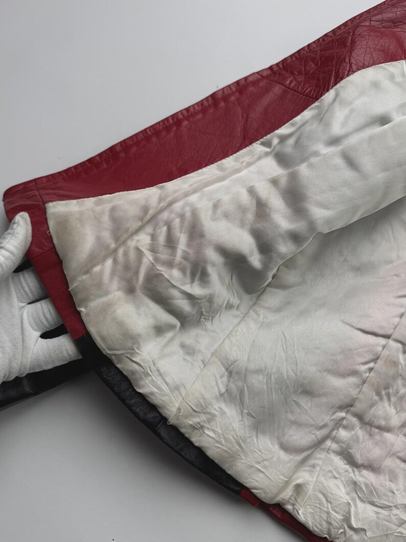 Vintage Racing Style Cropped Leather Jacket - Etsy