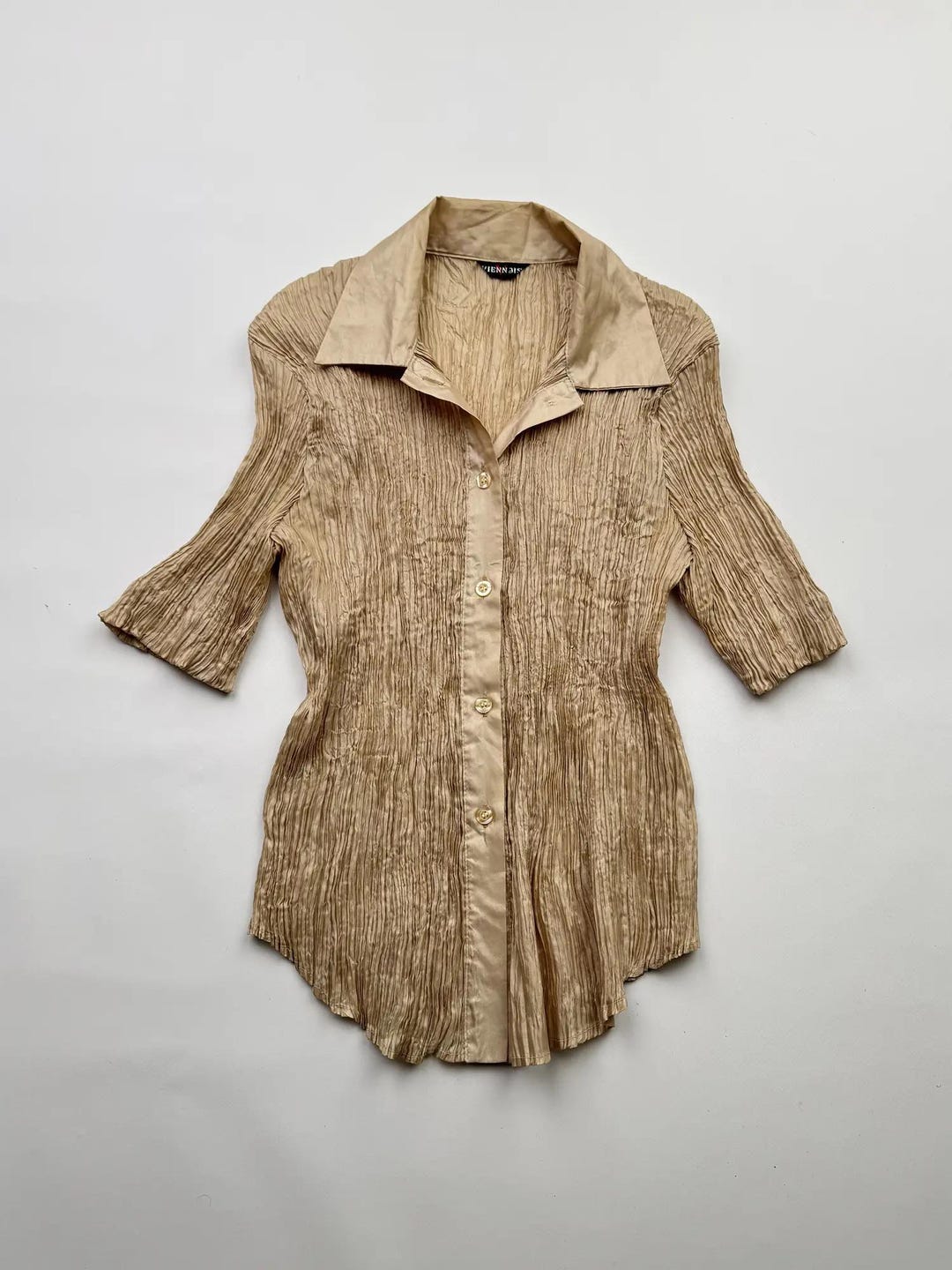 Vintage Plisse Blouse - Etsy