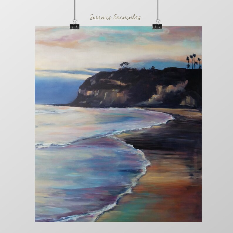 Encinitas Painting, Swamis Art, Poster, Encinitas Beach Print for ...
