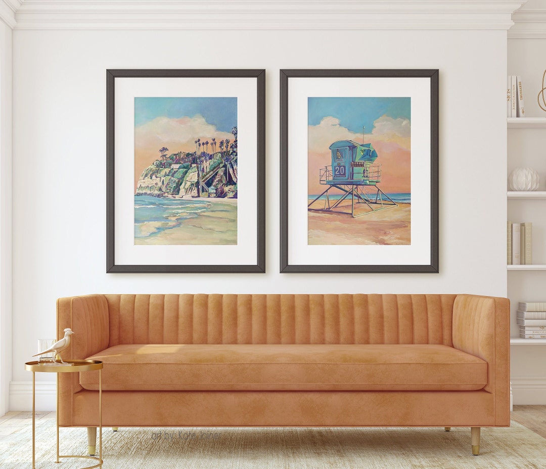 Encinitas Wall Art, View of Swamis, Carlsbad Lifeguard Tower, Order One ...