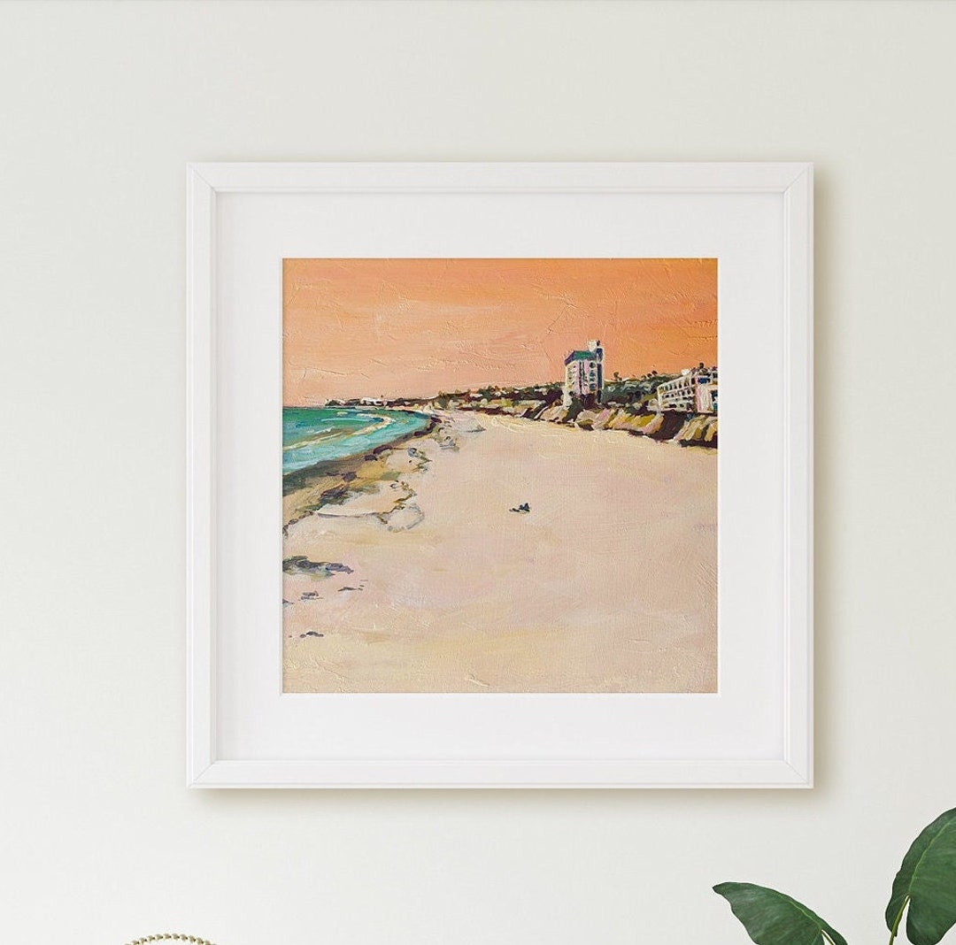 Pacific Beach Wall Art, Painting of North PB, Law Street Beach, Art for ...