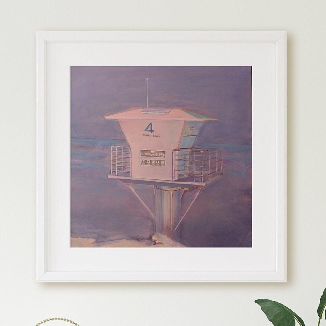 Wall Art, Del Mar Lifeguard Tower, Coastal Wall Decor for Beach Home ...