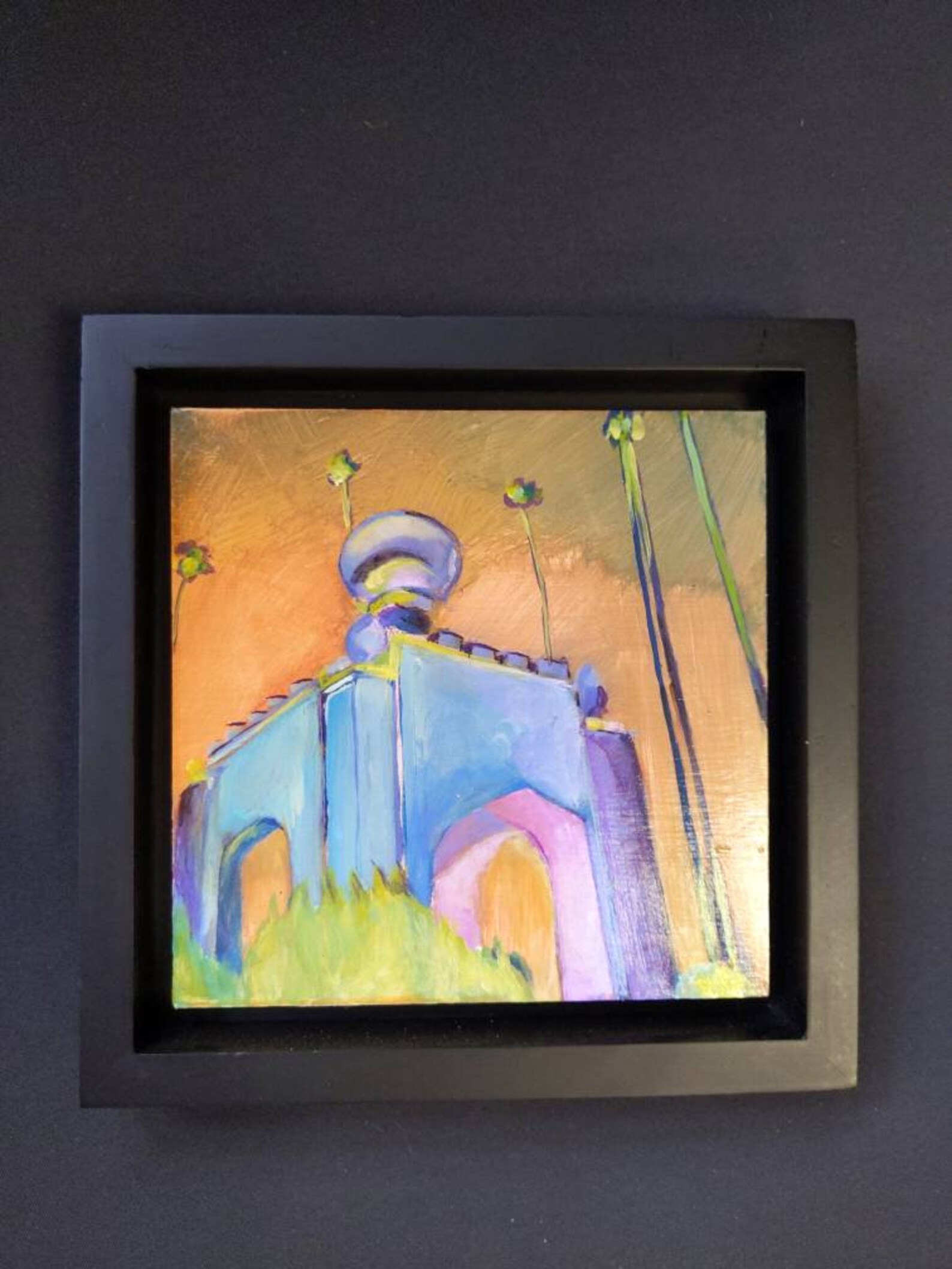 Painting of Encinitas temple. Swami's self realization | Etsy