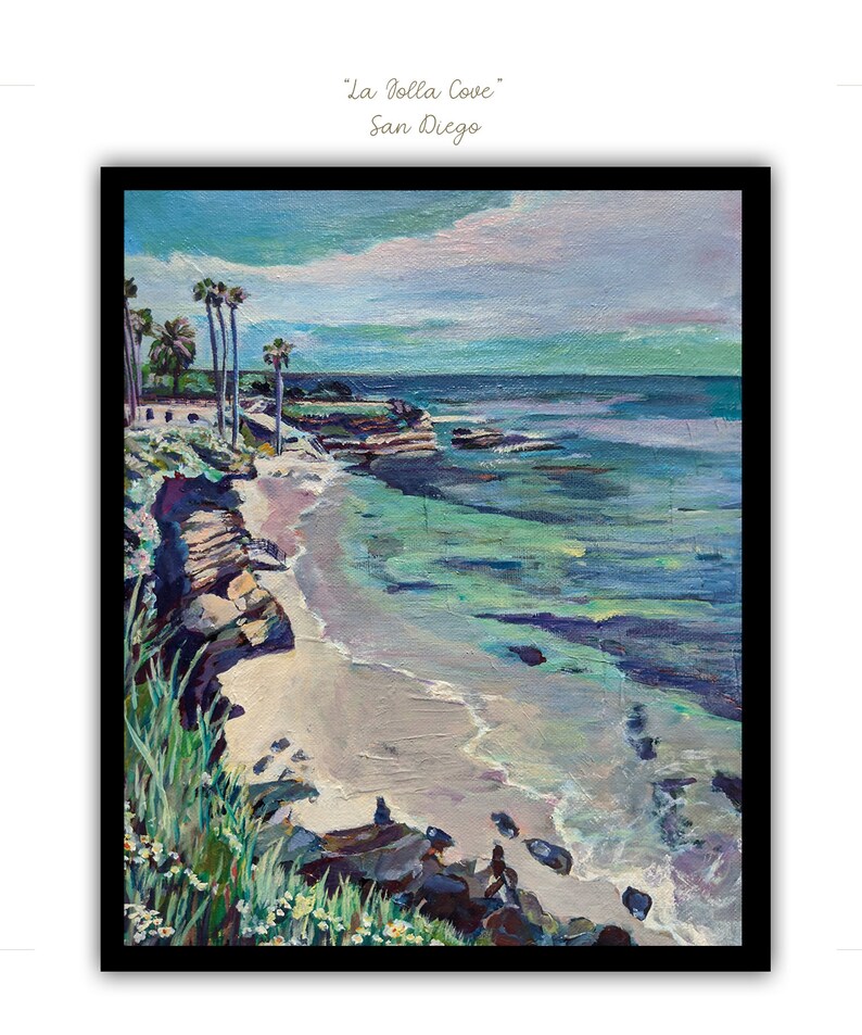 Painting of The Cove La Jolla California Wall art in | Etsy