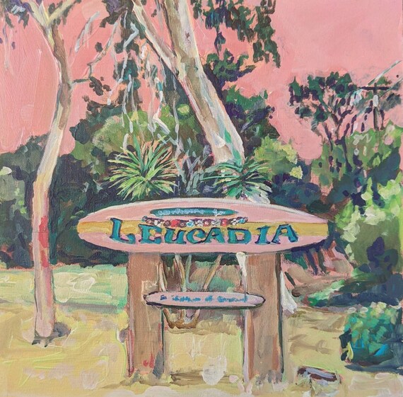 Leucadia Sign Print San Diego California Art Encinitas Ca - Etsy UK