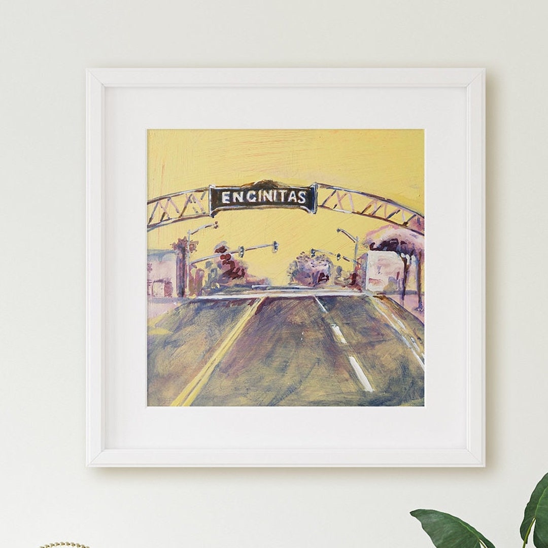 Encinitas wall art Wall print of Encinitas Sign San Diego - Etsy España