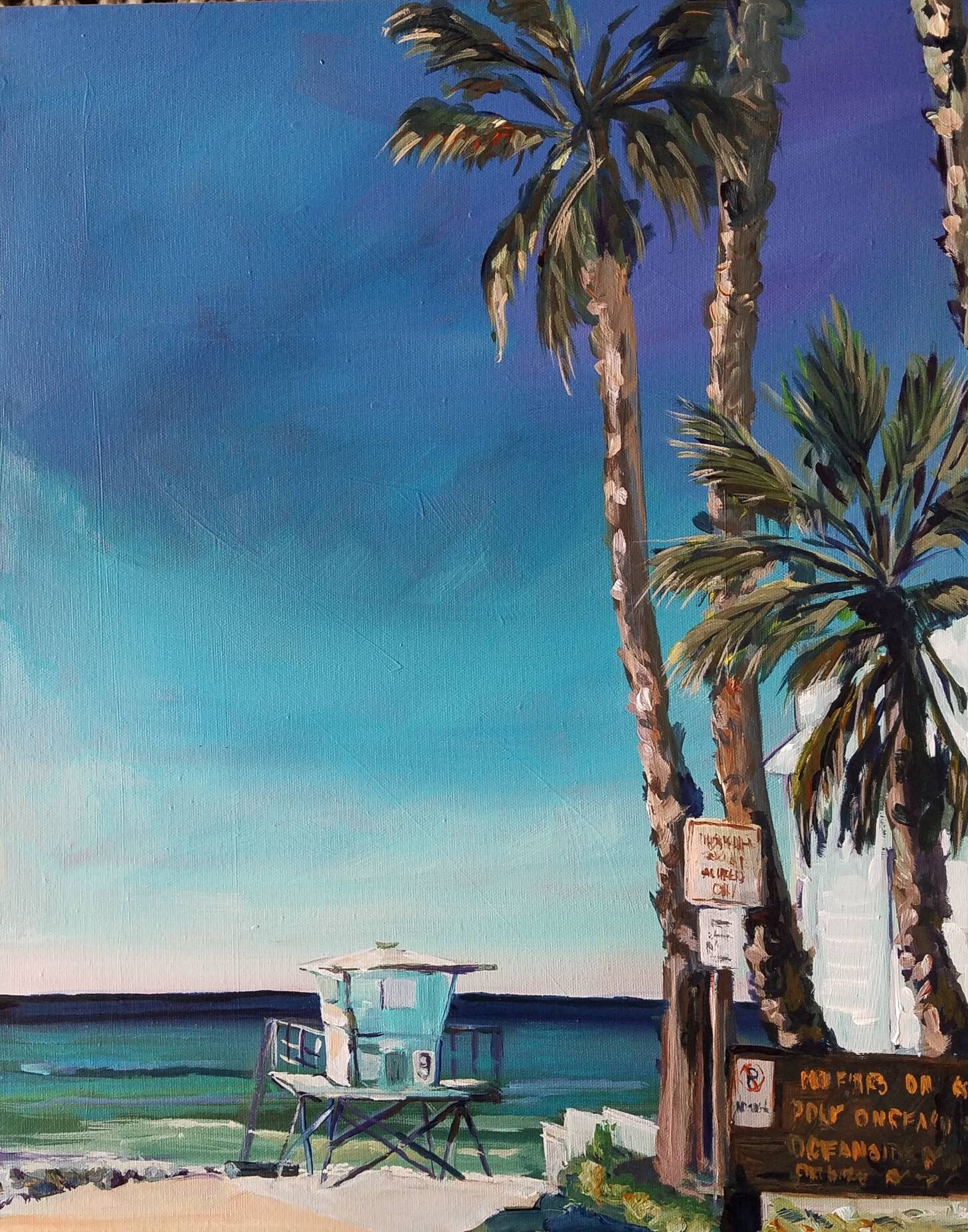 San Diego Beach art Oceanside California Lifeguard Tower 9 | Etsy