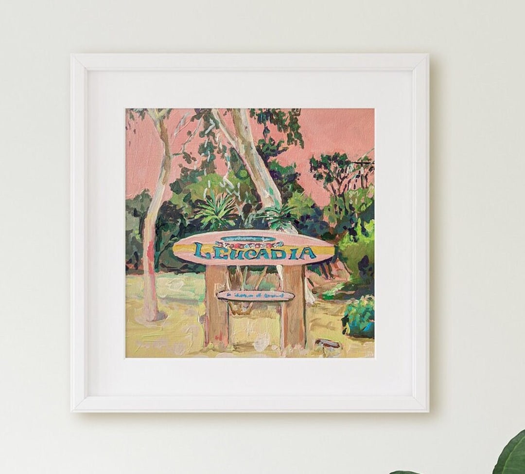 Leucadia Sign Print, San Diego California Art, Encinitas, Artwork ...