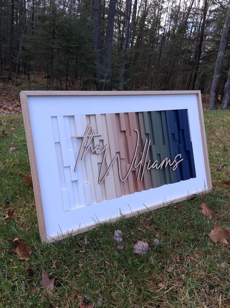Personalized Family Last Name Wood Wall Decor Large - Etsy