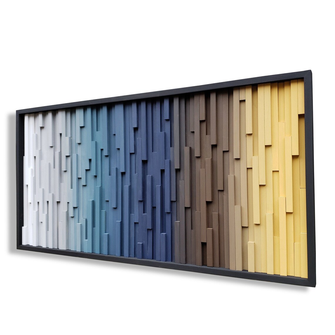 Earth Tone Wood Wall Art Dimensional Wall Art Custom Wall - Etsy