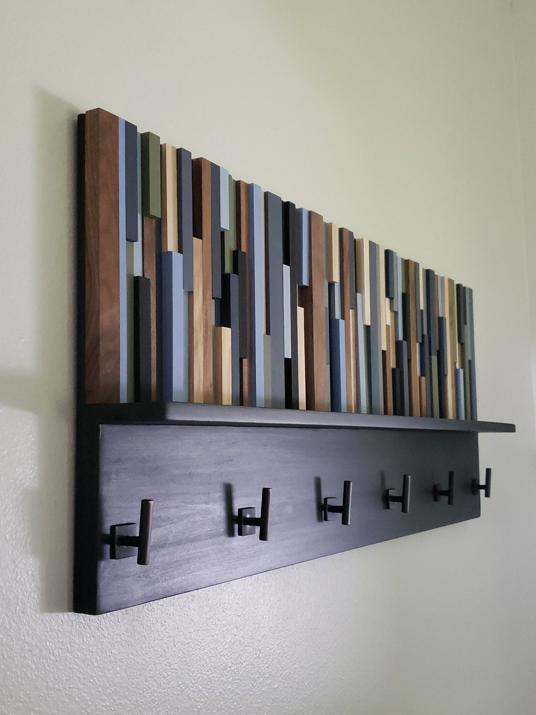 Large Coat Rack, Hallway Rack and Storage With Shelf, Shelf and Hooks ...