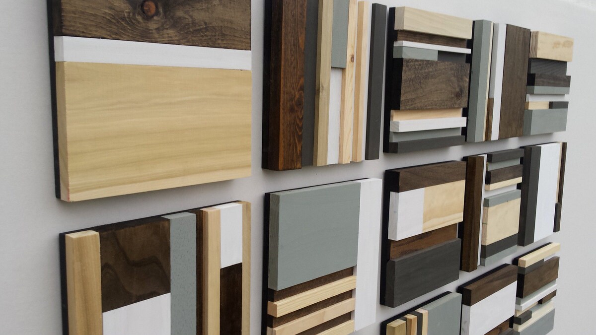 Wooden Blocks Wall Art Contemporary Artwork Art | Etsy