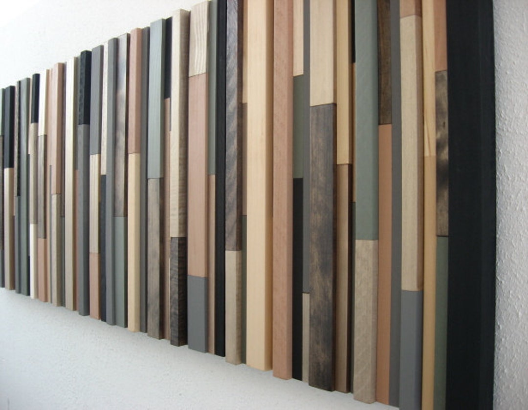 Arte rústico moderno Arte de madera recuperada Arte de pared - Etsy España
