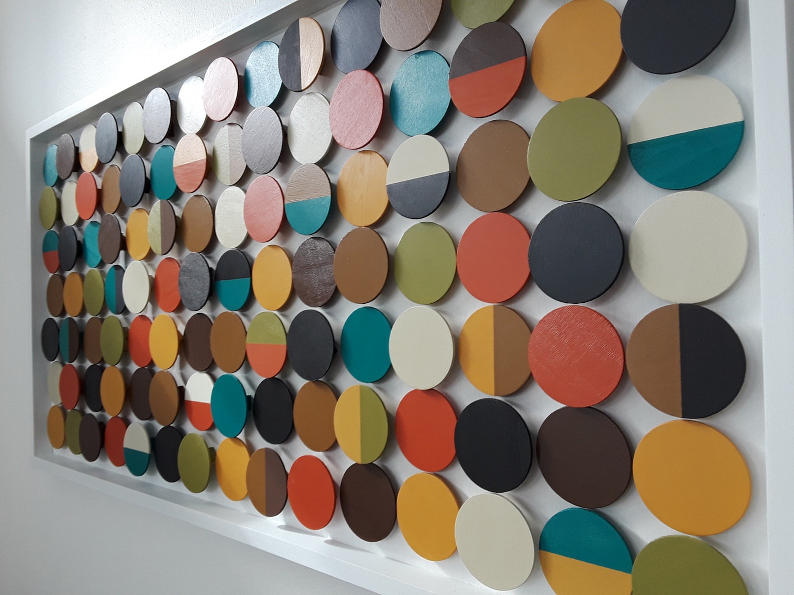 Geometric Circles Wall Art Modern Wood Wall Art Abstract Art | Etsy