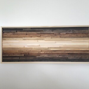 Wood Wall Art, Abstract Landscape, Painting on Wood, Rustic Wall Decor ...