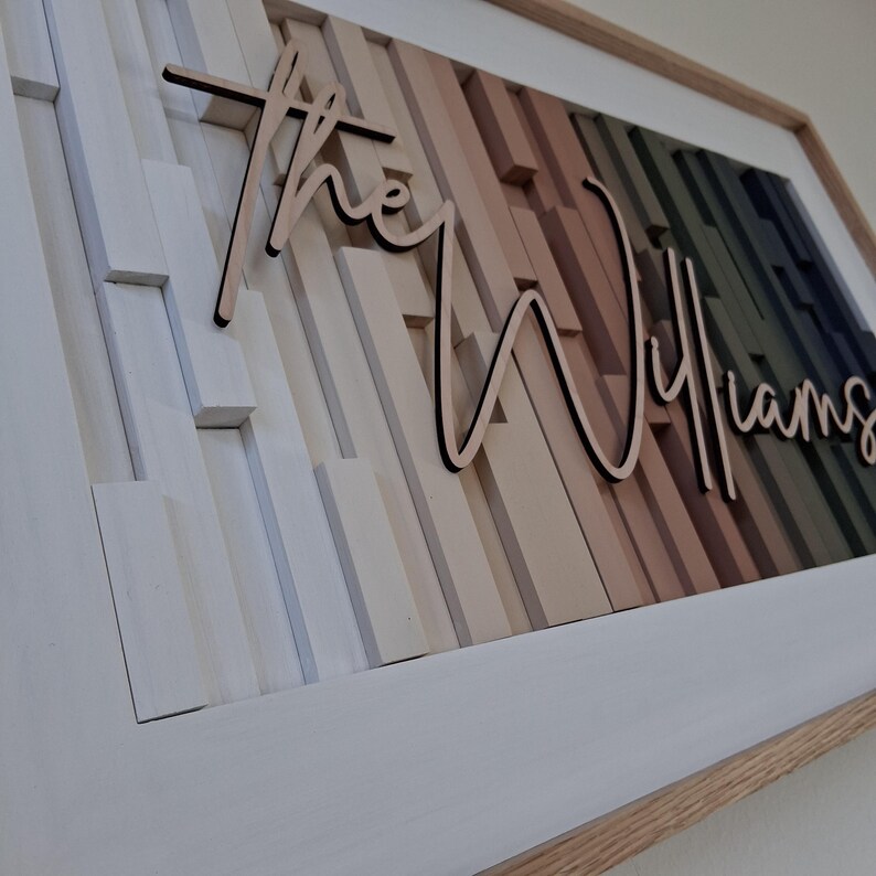 Personalized Family Last Name Wood Wall Decor Large - Etsy