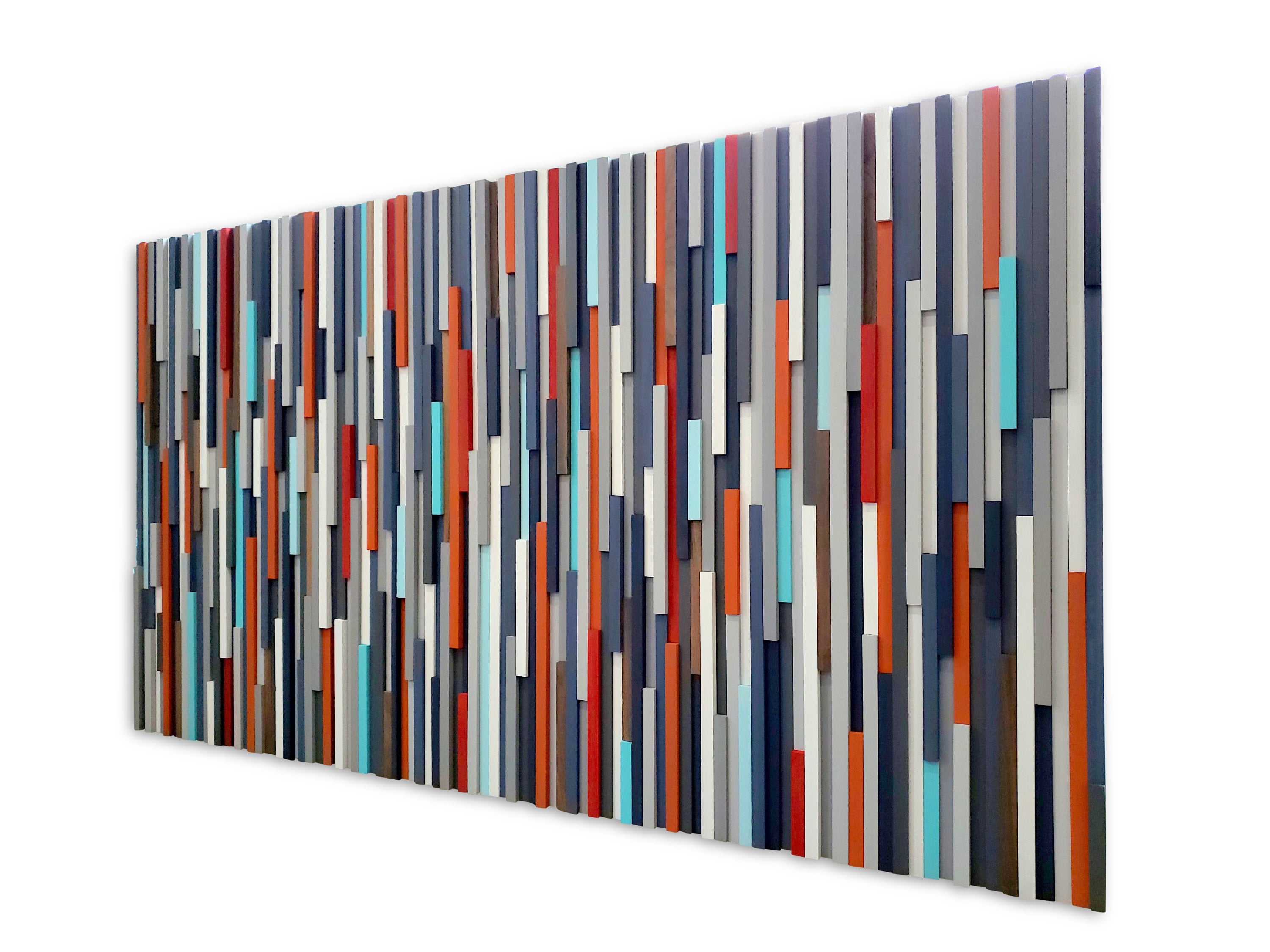 Modern Wood Wall Art, Abstract Wall Art, Dimensional Wood Wall ...