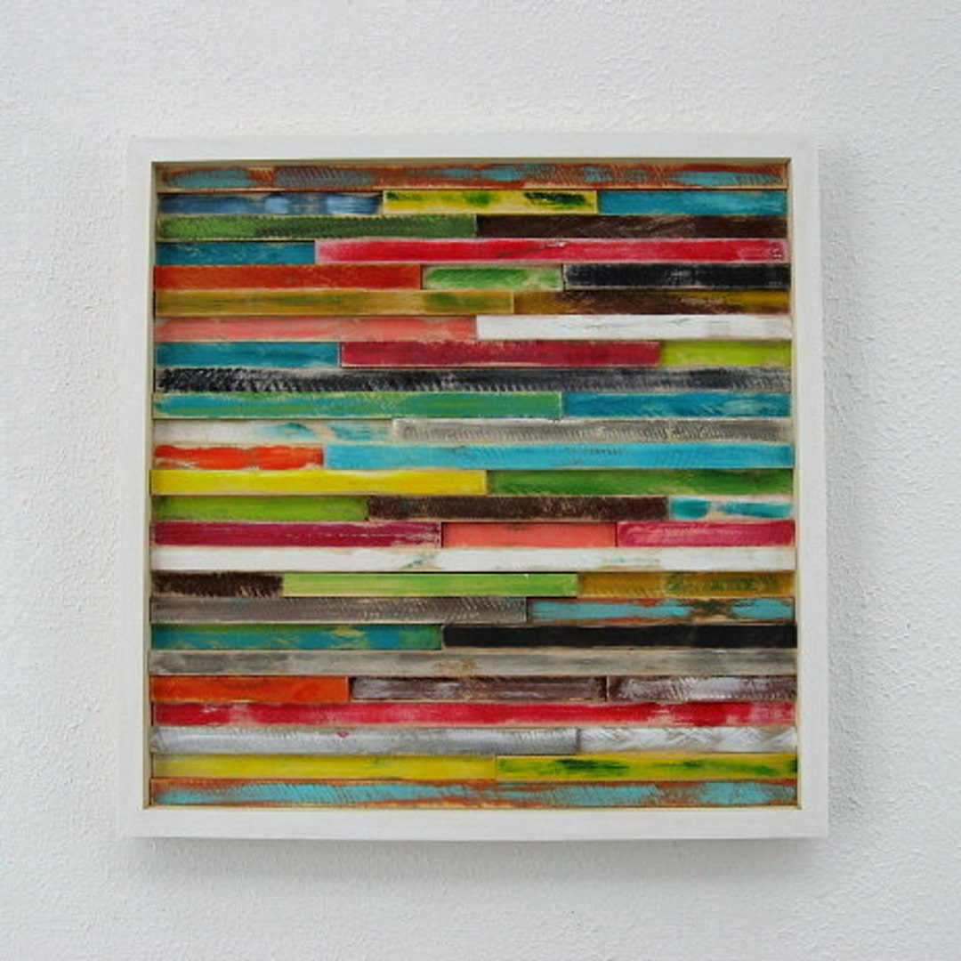 Wood Wall Art, Abstract Wood Art Distressed, Rustic Wall Art, Rustic ...