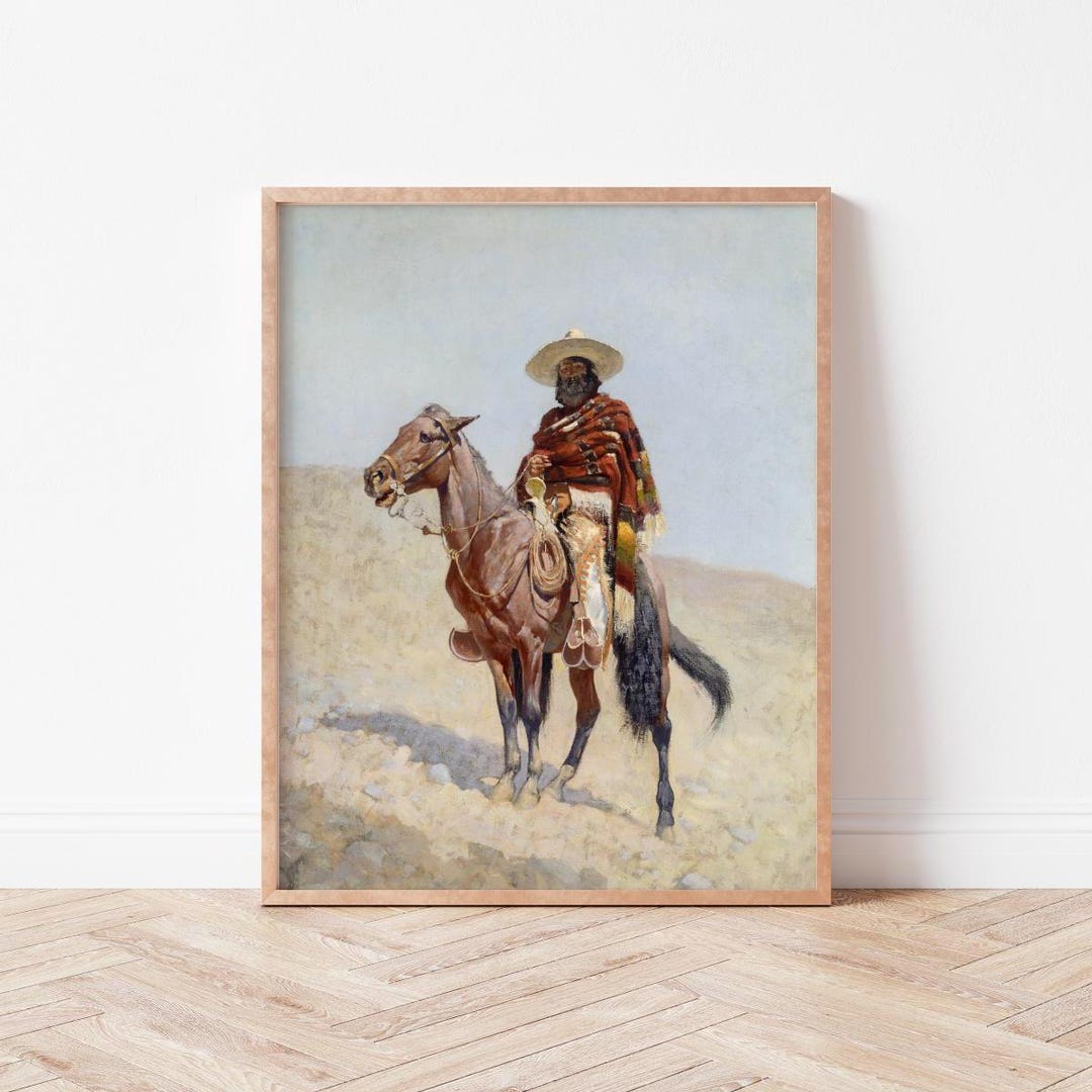 Vintage Cowboy Art Print | Printable Western Wall Art | Rustic Cowboy ...