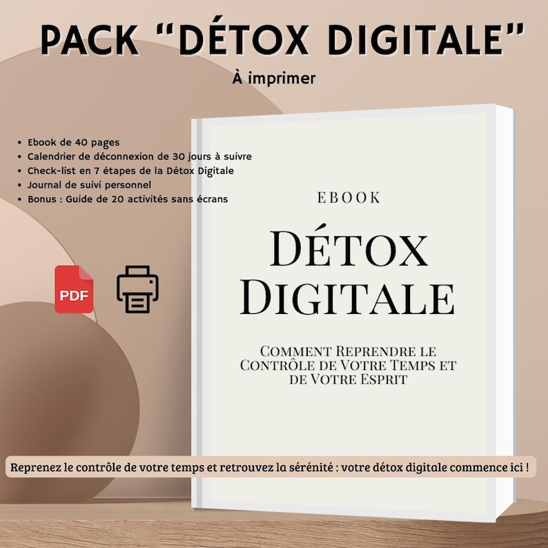 Printable Digital Detox Pack Unplugging Guide, Calendar, Journal ...