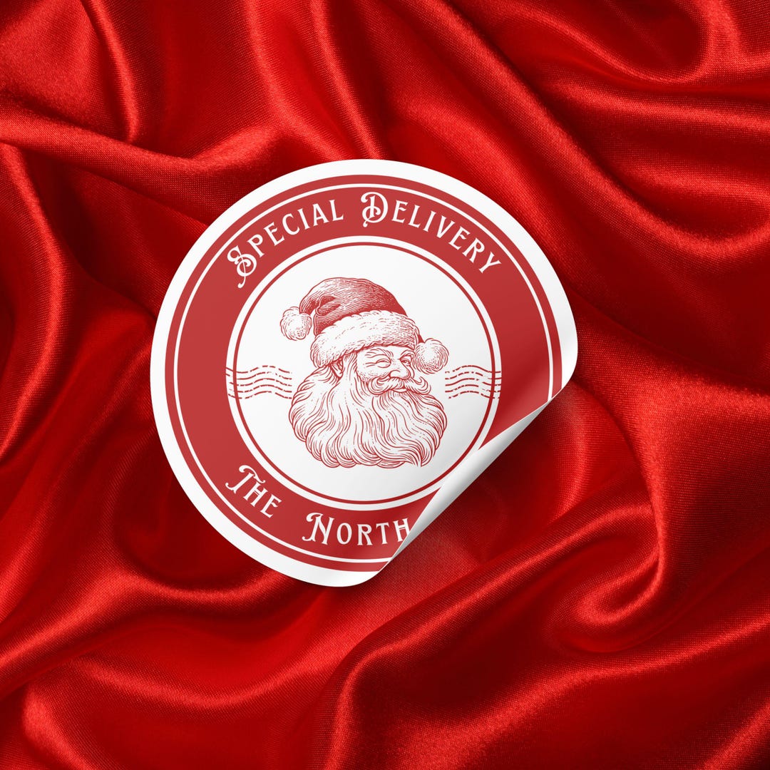 Santa Stickers Gift Labels, Special Delivery From Santa Stickers, Kids ...
