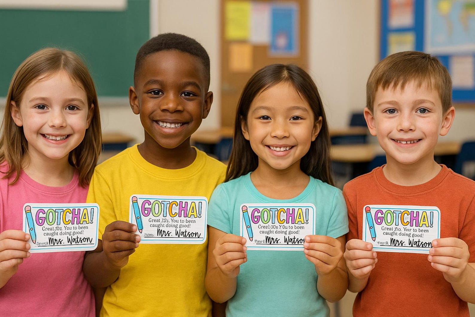 Gotcha! Caught Doing Good Reward Cards |notebook Paper Design ...