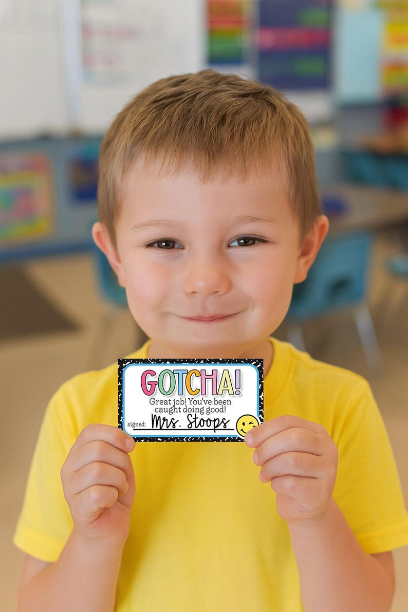 Gotcha! Caught Doing Good Reward Cards | Composition Notebook | School ...
