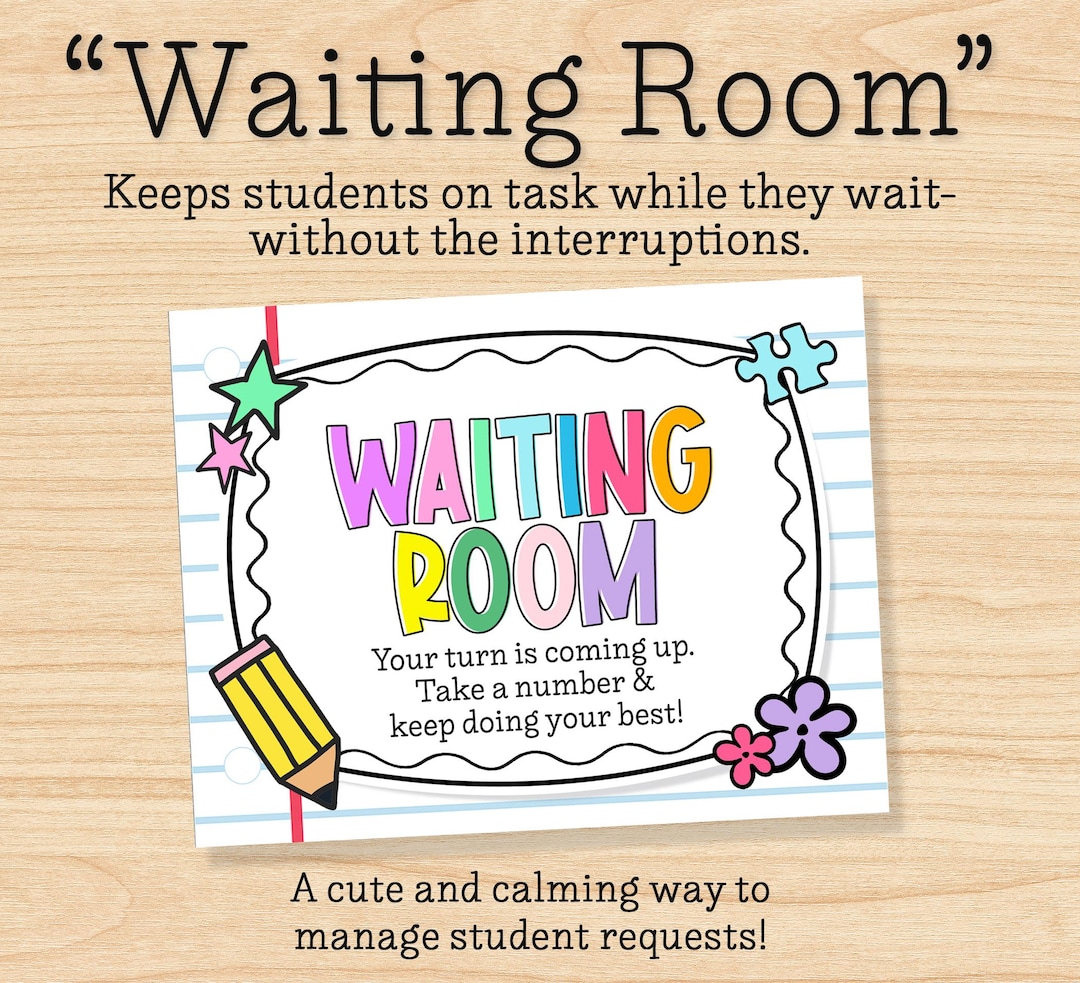 Classroom “waiting Room” Turn-taking System – Printable Clip Chart With ...