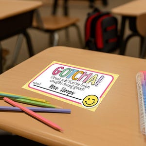 Gotcha! Caught Doing Good Reward Cards | Composition Notebook | School ...