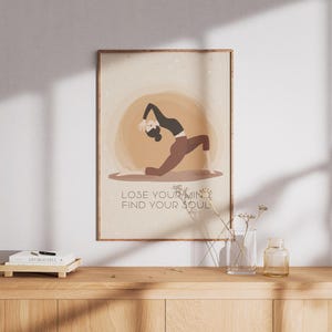 Boho Yoga Poster Meditation Digital Art Print | Mindfulness Art for ...