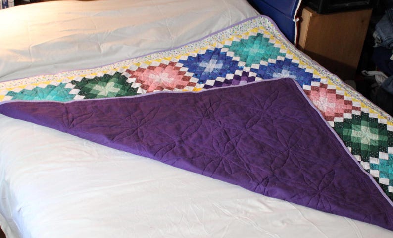 Rainbow Colored Quilt - Etsy