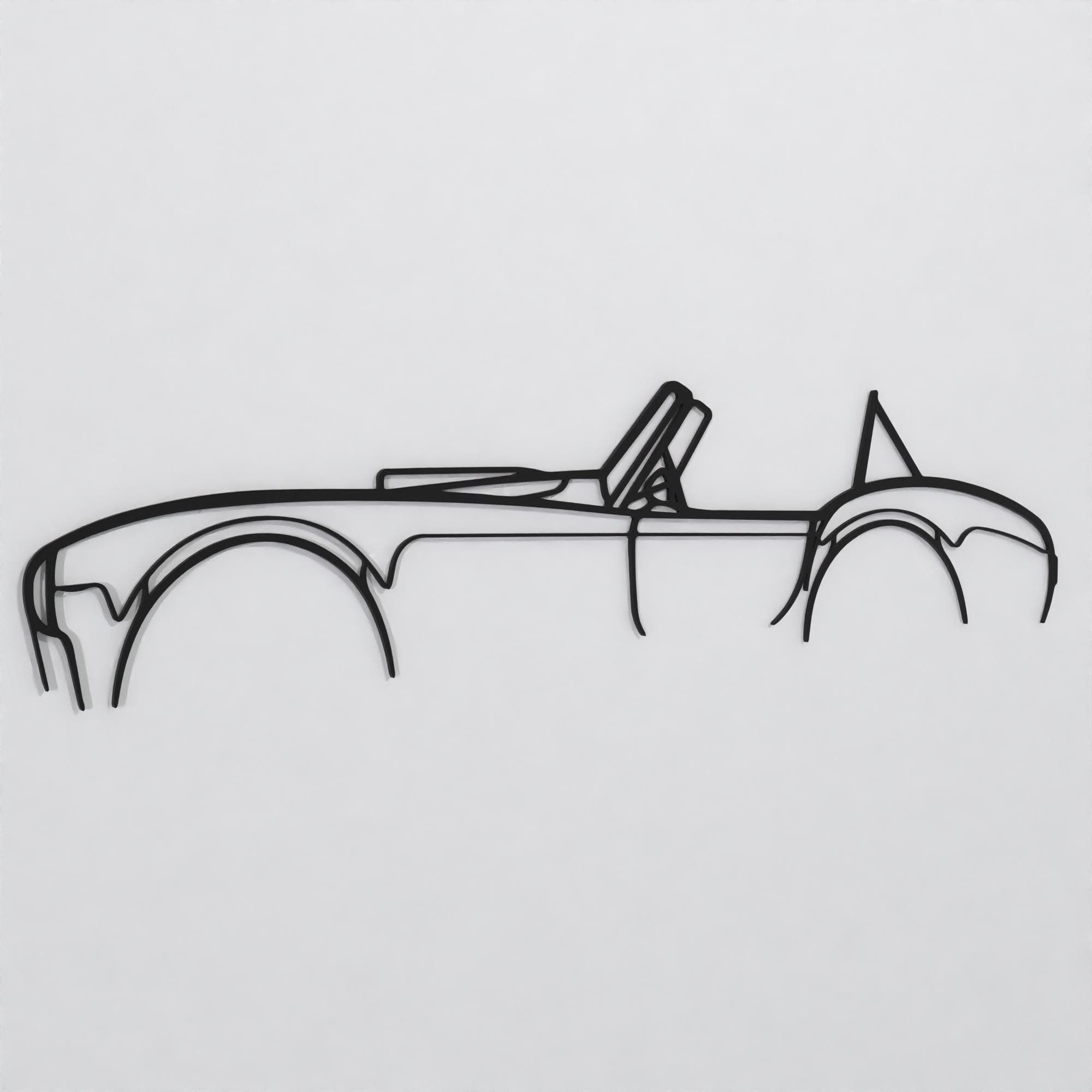 Steel Sports Car Line Art Metal Silhouette Wall Hanging Color Options ...