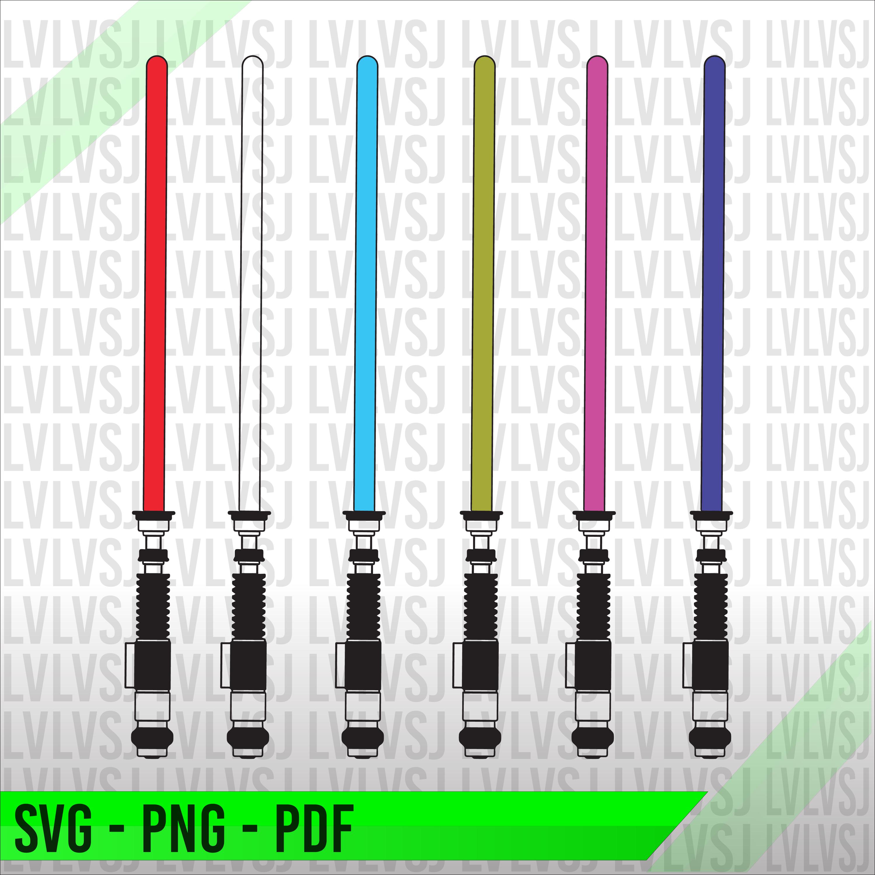 Lightsaber SVG and PNG Files - Etsy