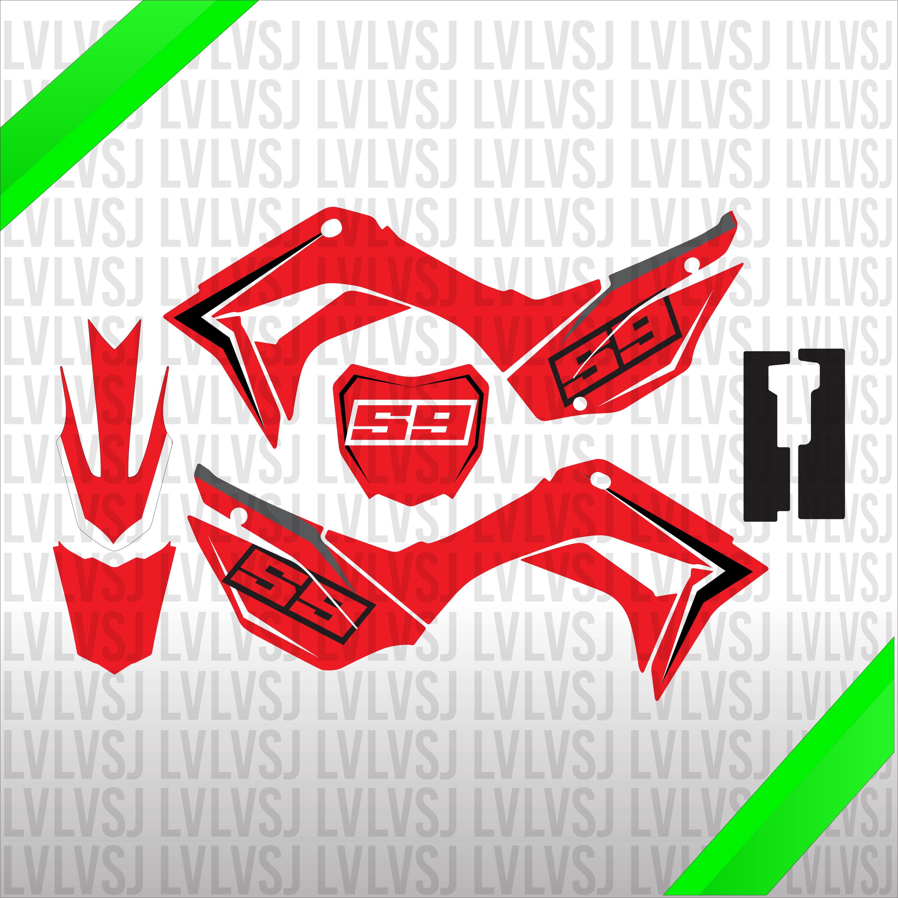Honda CRF110 2019-2023 Motocross Graphics Template - Etsy