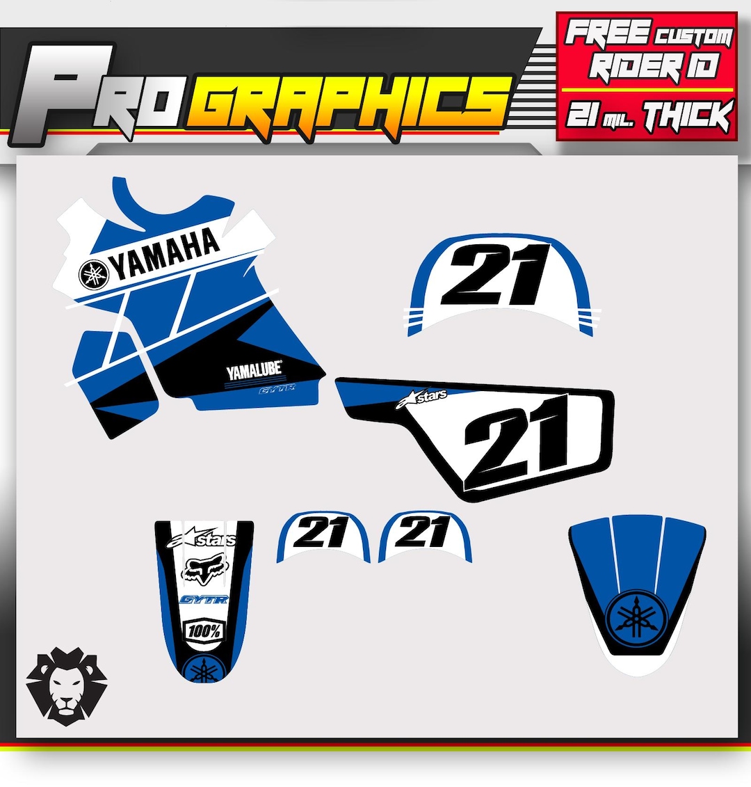 PW50 Graphics Kit 1990–2024 | Yamaha Dirt Bike Decals | Custom Name ...