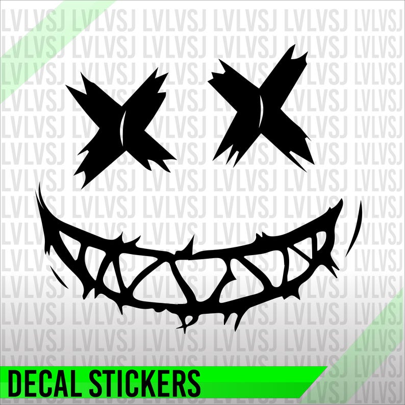 Evil Smile Decal Sticker for Helmet - Etsy