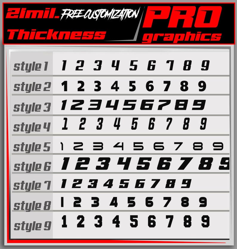 BMX Number Plate Decal Kit - Custom Graphics for Racing Plates - Etsy